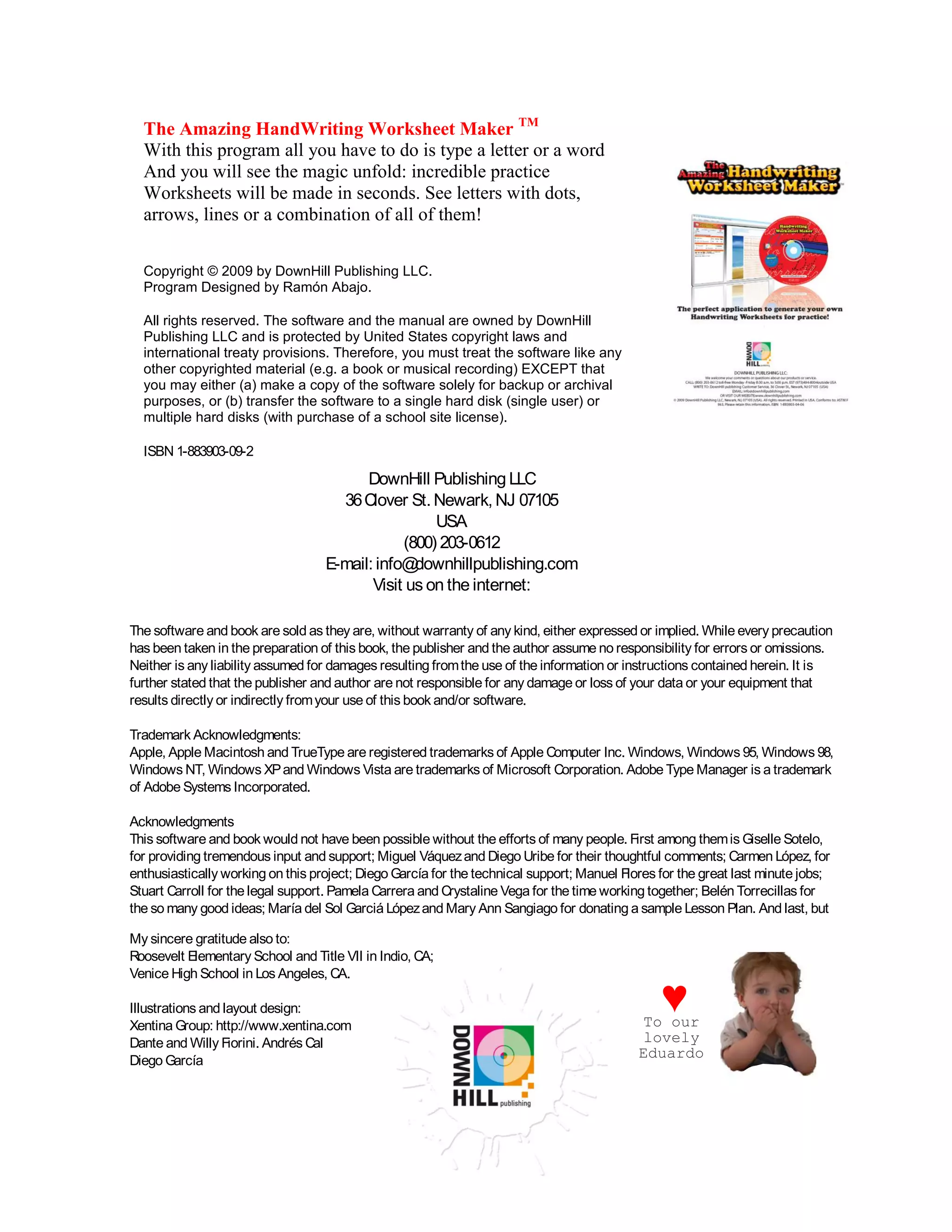 Handwriting Worksheet Maker | PDF