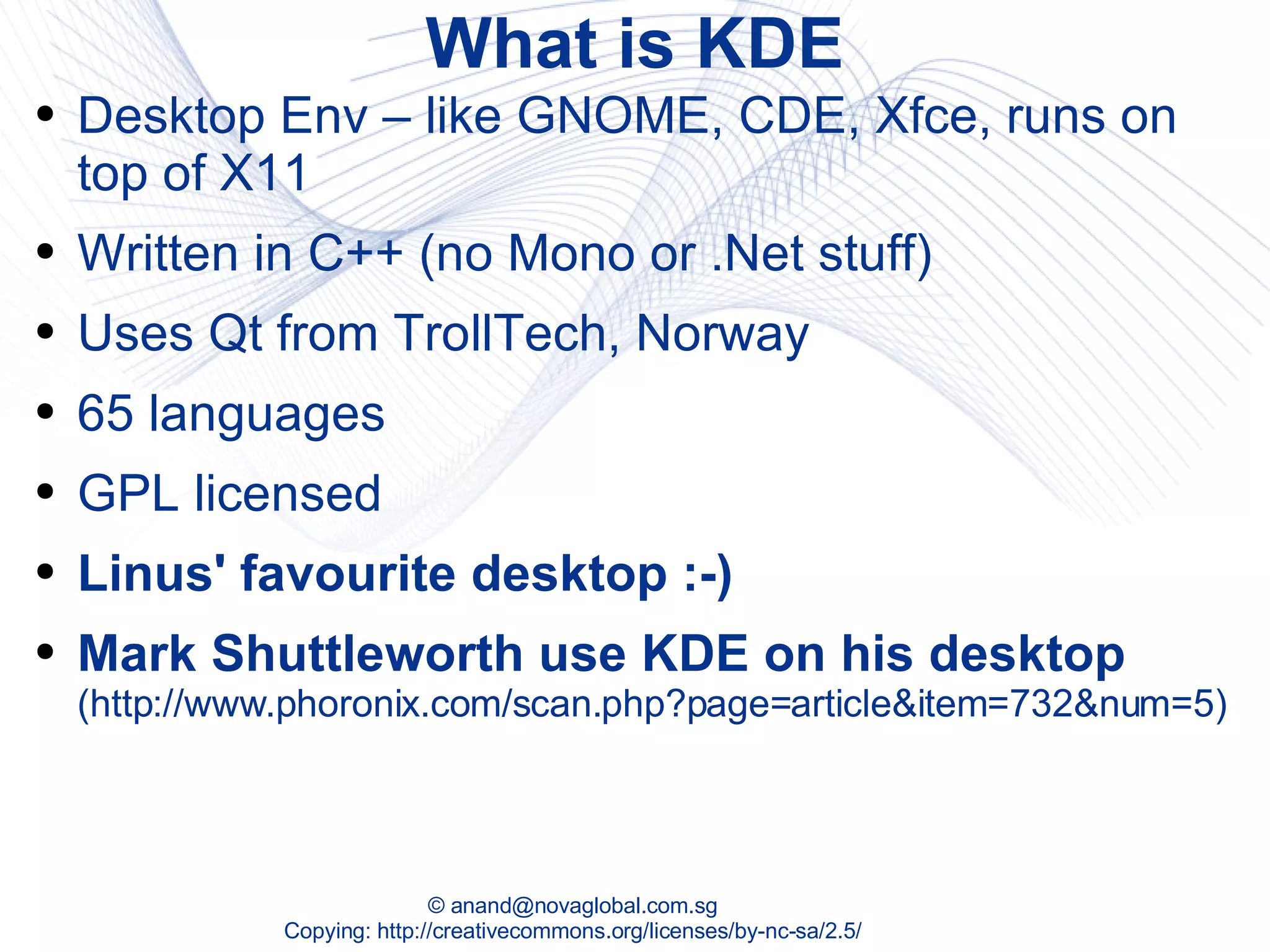 Amazing KDE (K Desktop Environment) | PPT