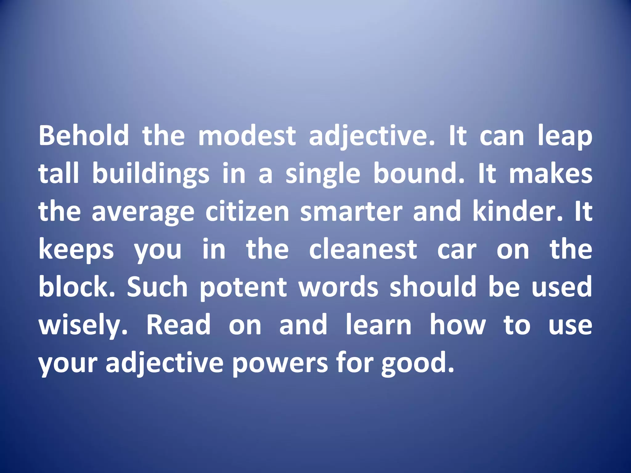 Amazing adjectives | PPT
