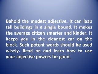 Amazing adjectives | PPT