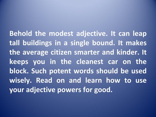 Amazing adjectives | PPT