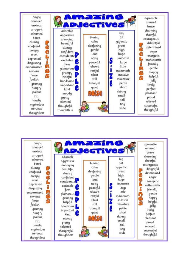 Amazing adjectives | DOCX