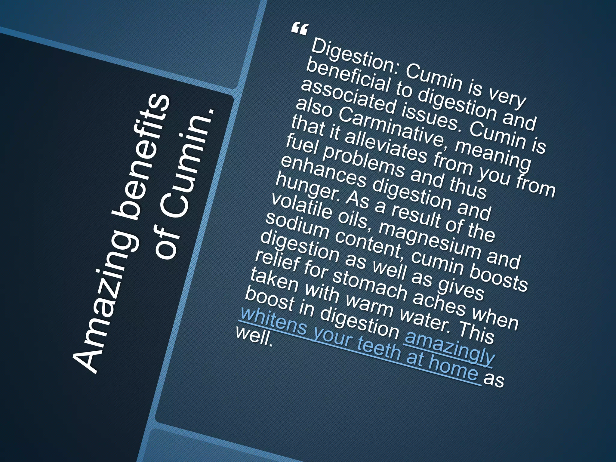 Amazing benefits of cumin. | PPTX