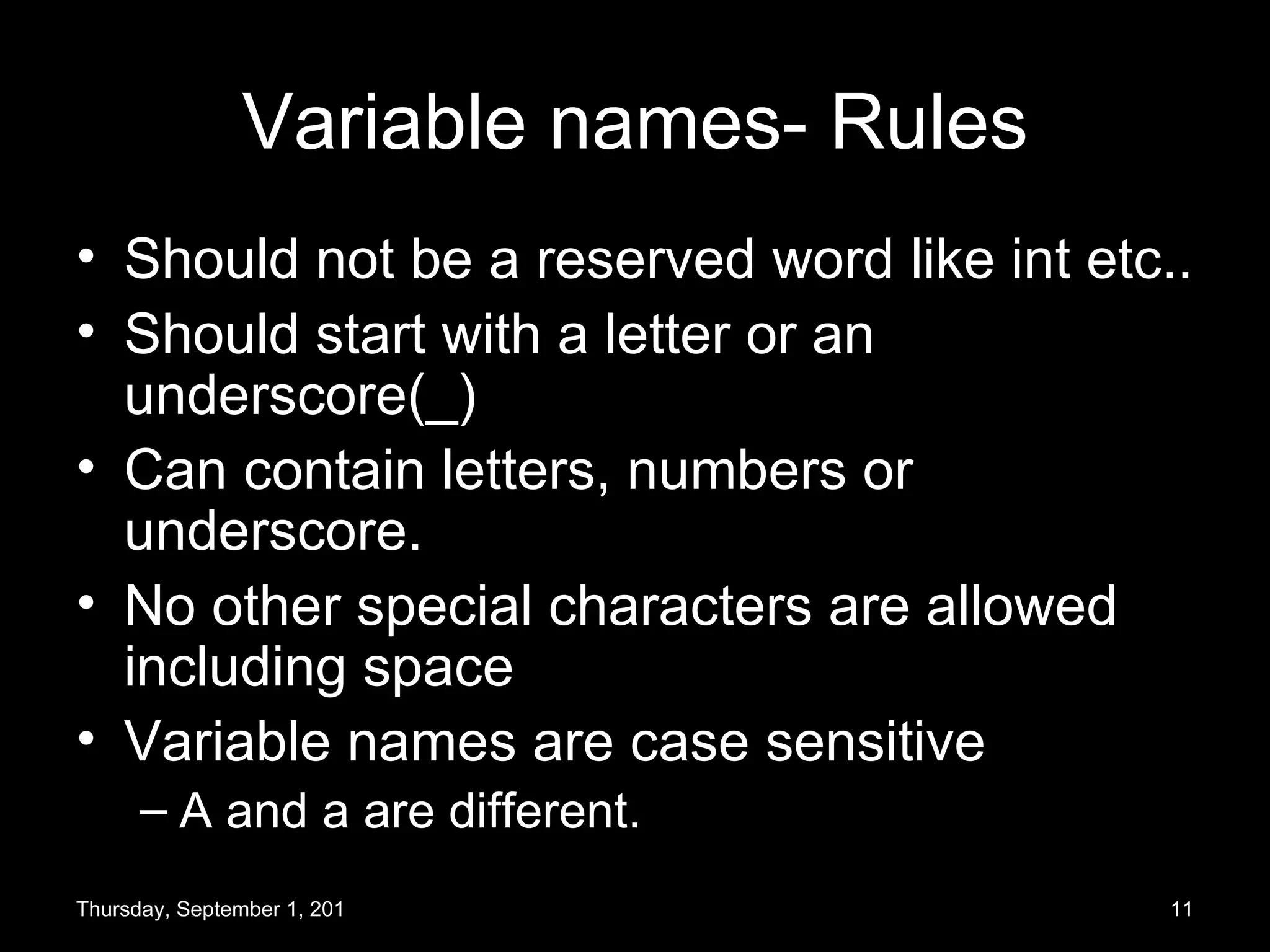 Basics of C programming | PPT