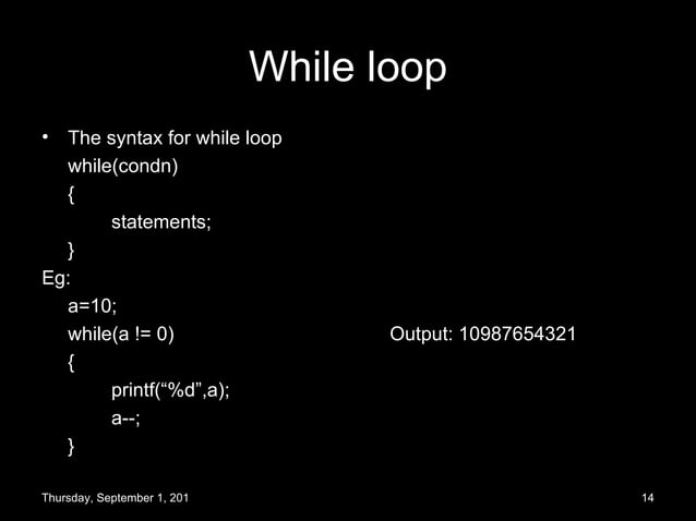 Basics of C programming | PPT | Programming Languages | Computing