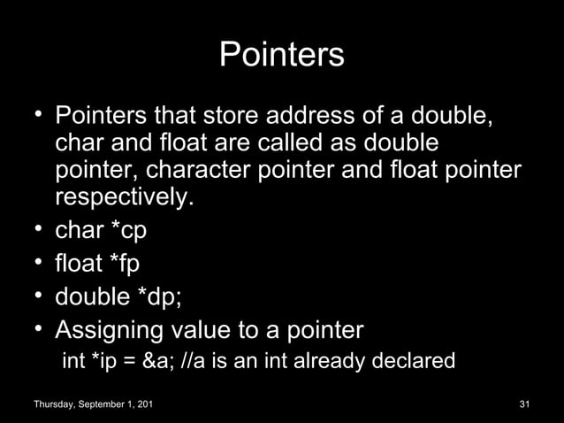 Basics of C programming