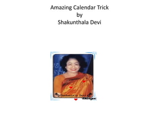Amazing calendar trick | PPTX
