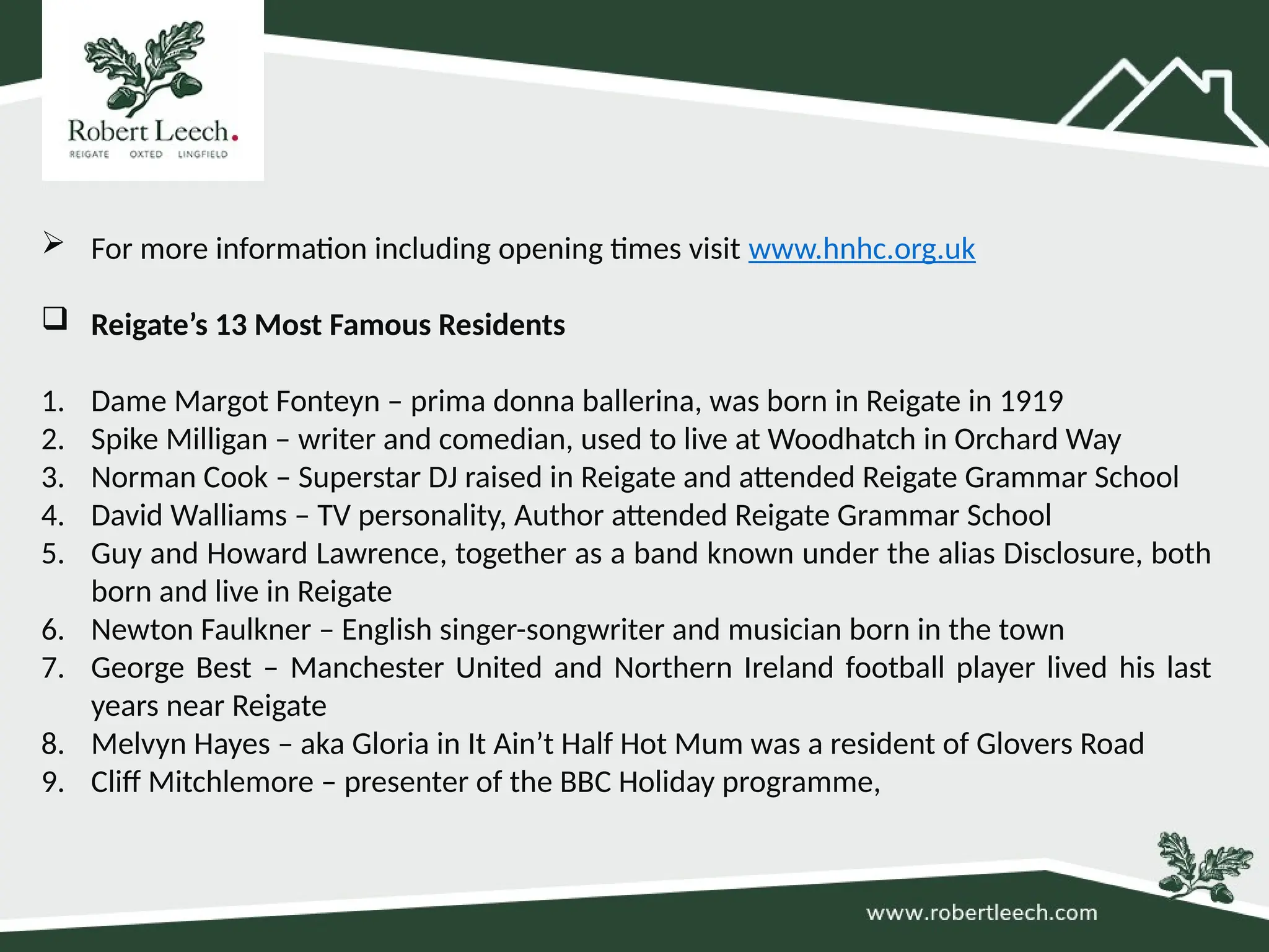 Amazing facts about Reigate - Robert Leech | PPTX