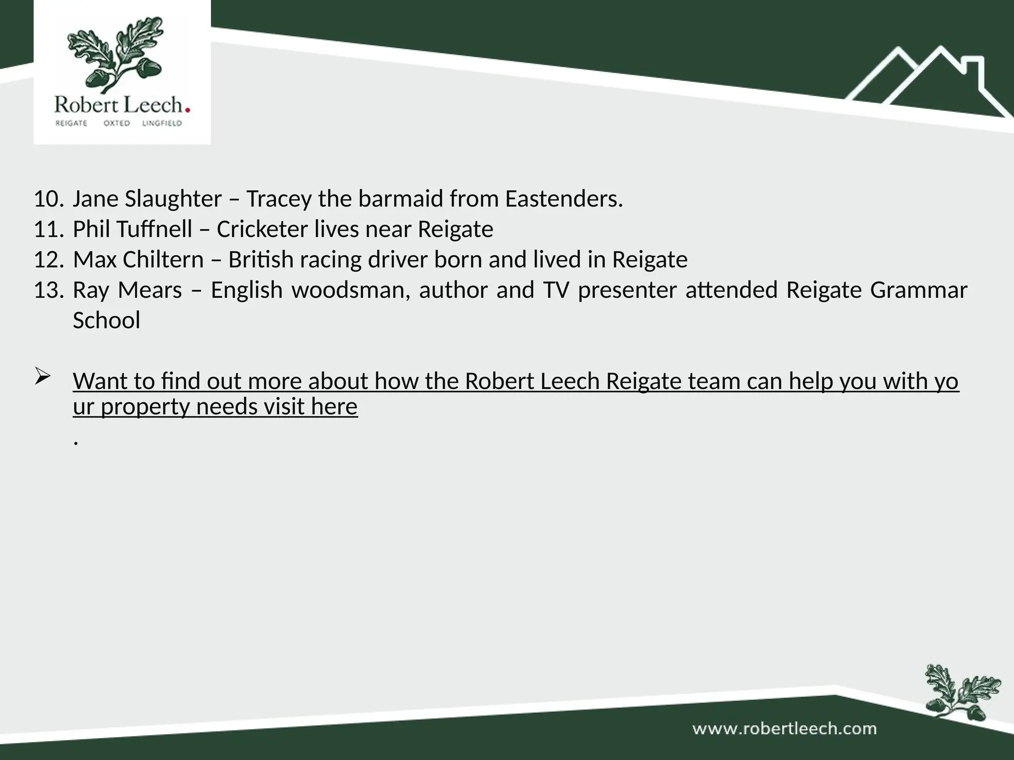 Amazing facts about Reigate - Robert Leech | PPTX