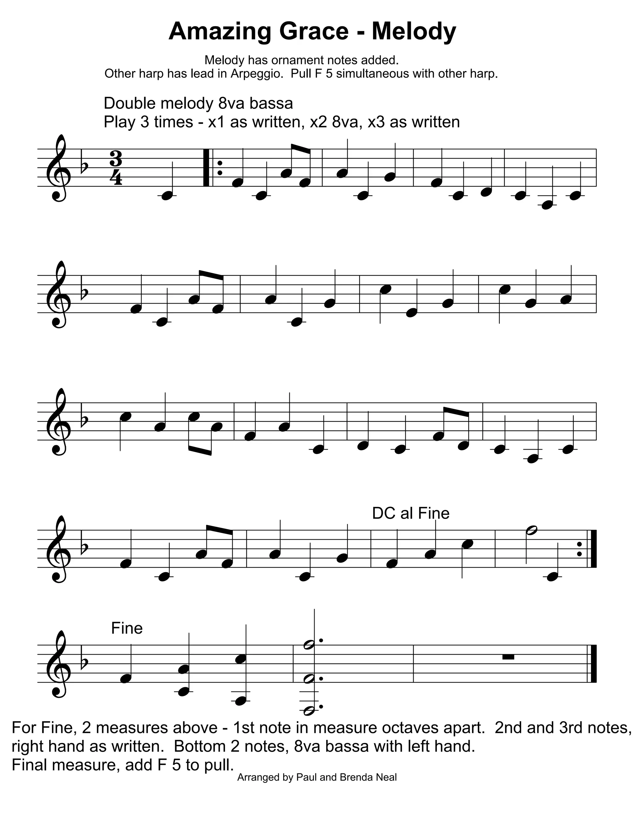 Amazing Grace melody | PDF