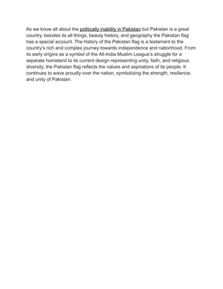 Amazing History of the Pakistan Flag; A Tale of Identity and Unity from ...