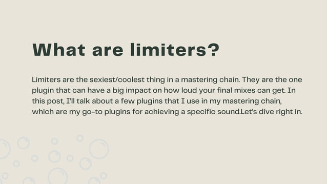 Amazing limiters you must try in your mastering chain | PPT