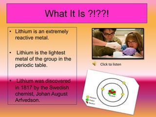 Amazing lithium | PPTX