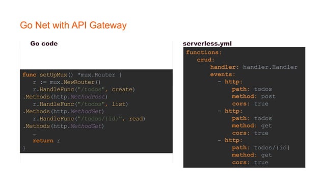 Amazingly Simple Serverless Go | PPT