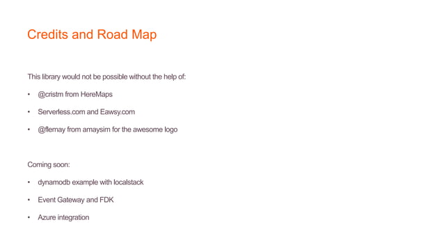 Amazingly Simple Serverless Go | PPT