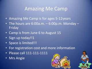 Amazing me presentation project embed | PPTX