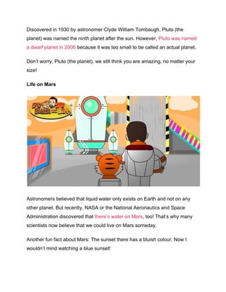 Amazing space facts for kids | PDF