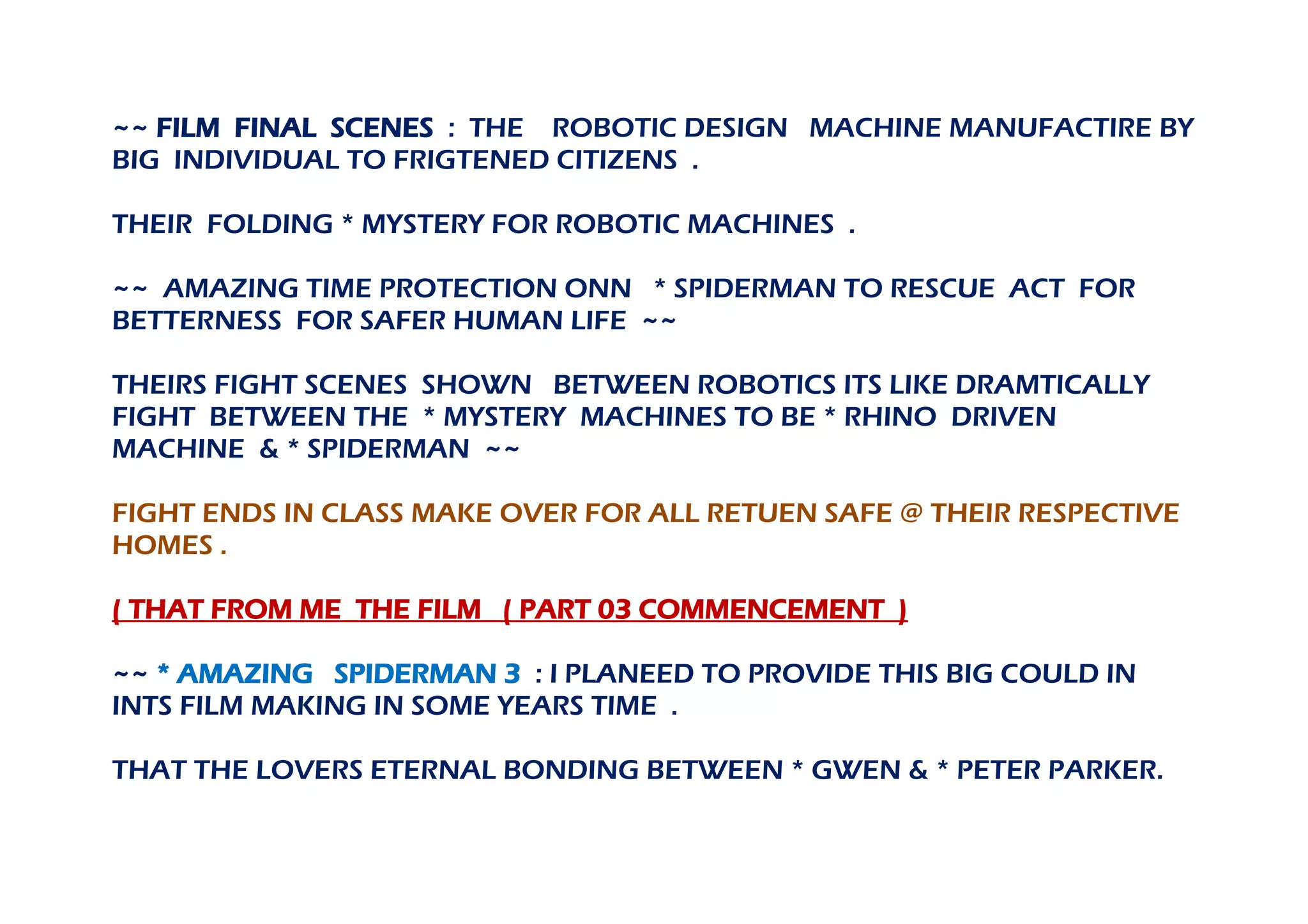 ^^ Amazing spiderman 02 ( content programming film very specific concepts formats type ) & with ...