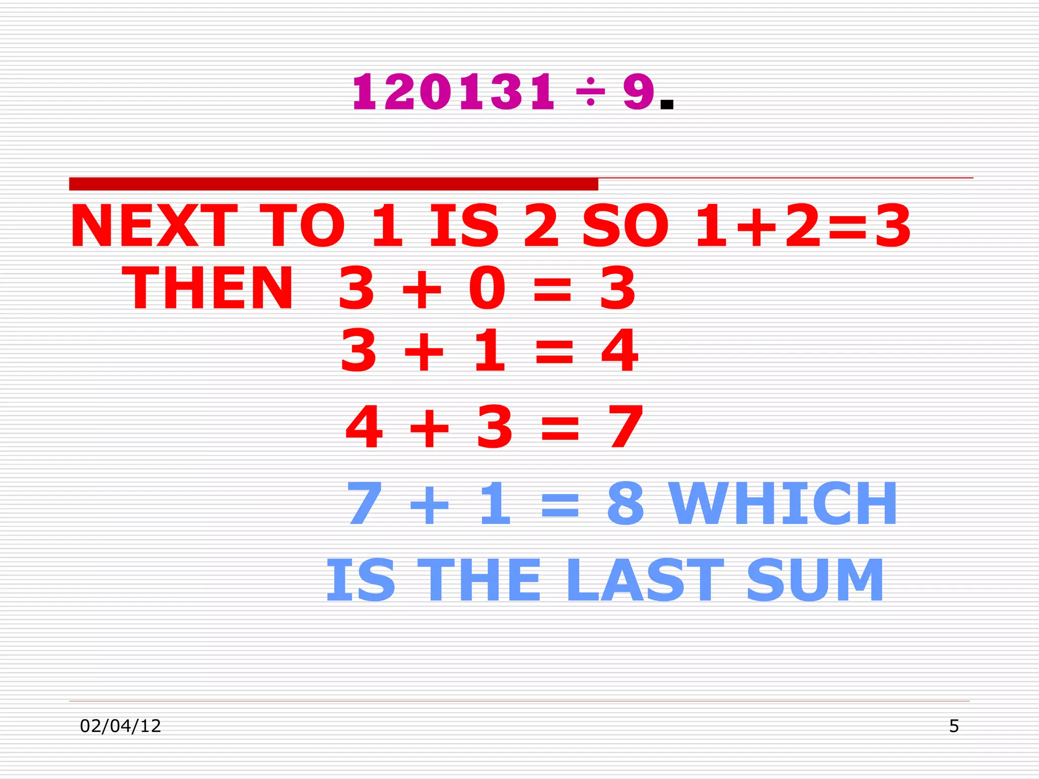 Amazing trick to divide any number by 9 | PPT