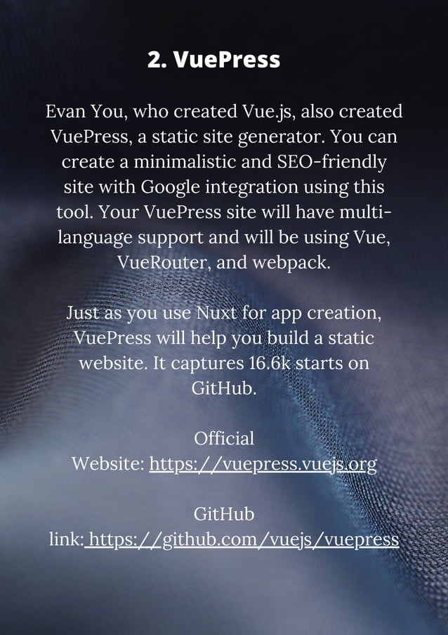 Amazing vue.js projects that are open source and free. | PDF