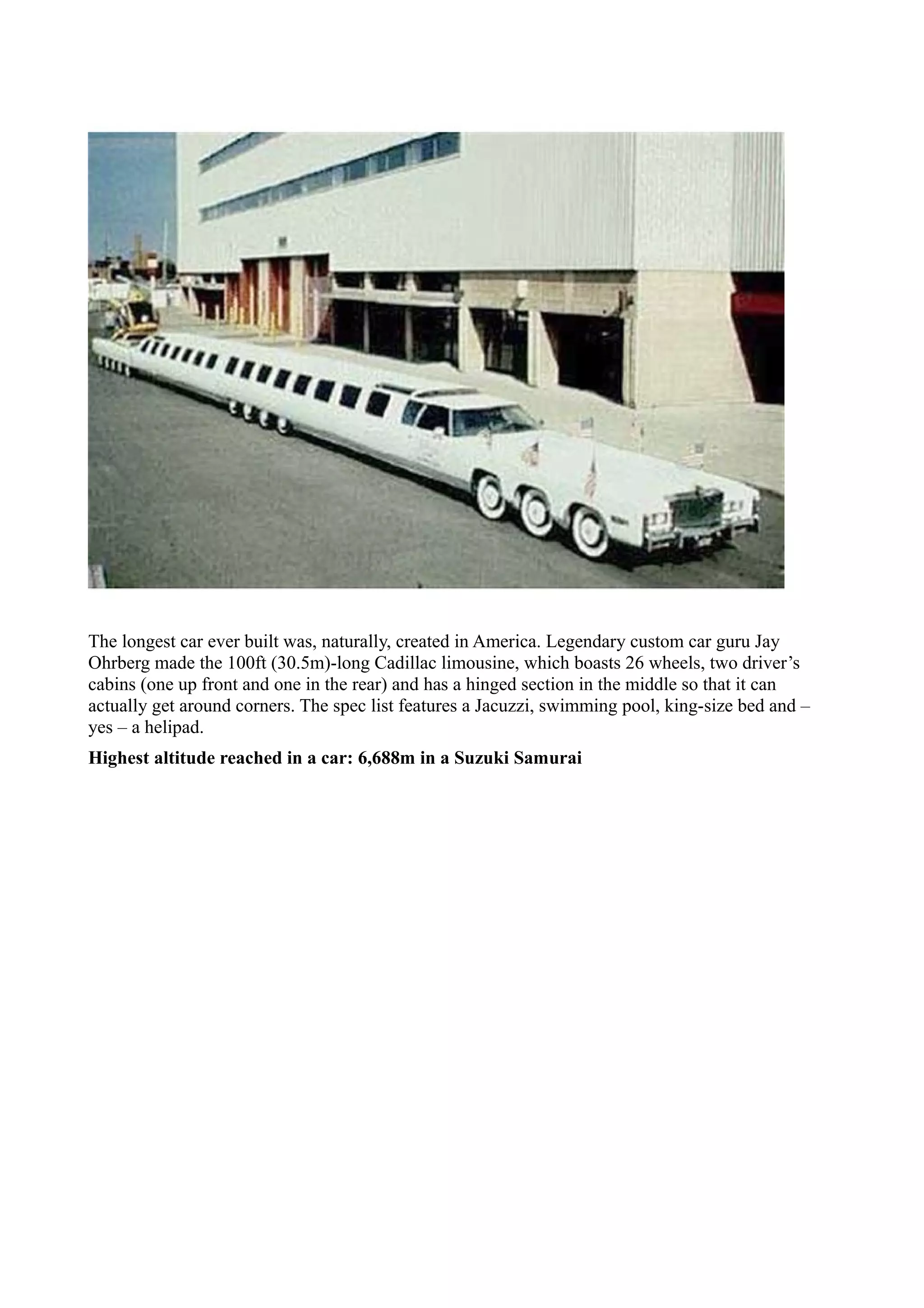 Longest Car Ever