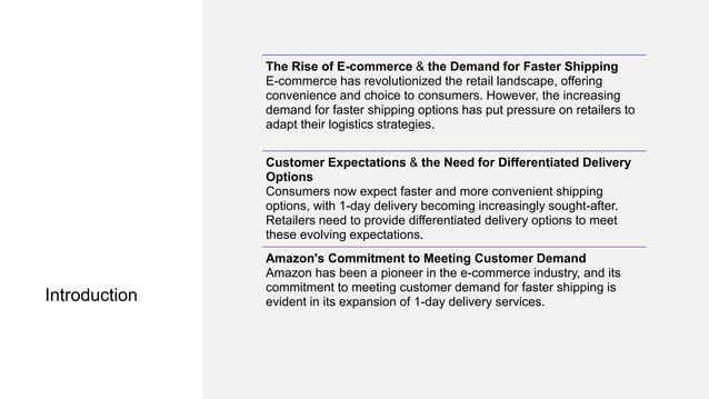 Amazon's 1-day Delivery Service - An e-commerce case study | PPTX