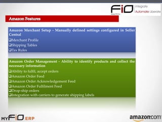 Amazon Integrated ERP by Group FiO | PPTX