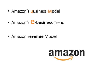 Amazon Business Model | PPT