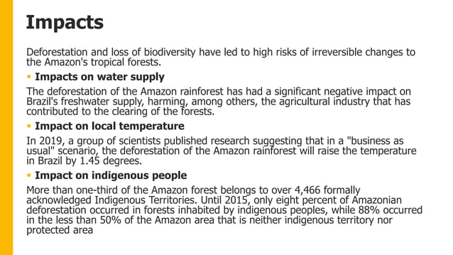 Amazon Rainforest and wildfire | PPTX
