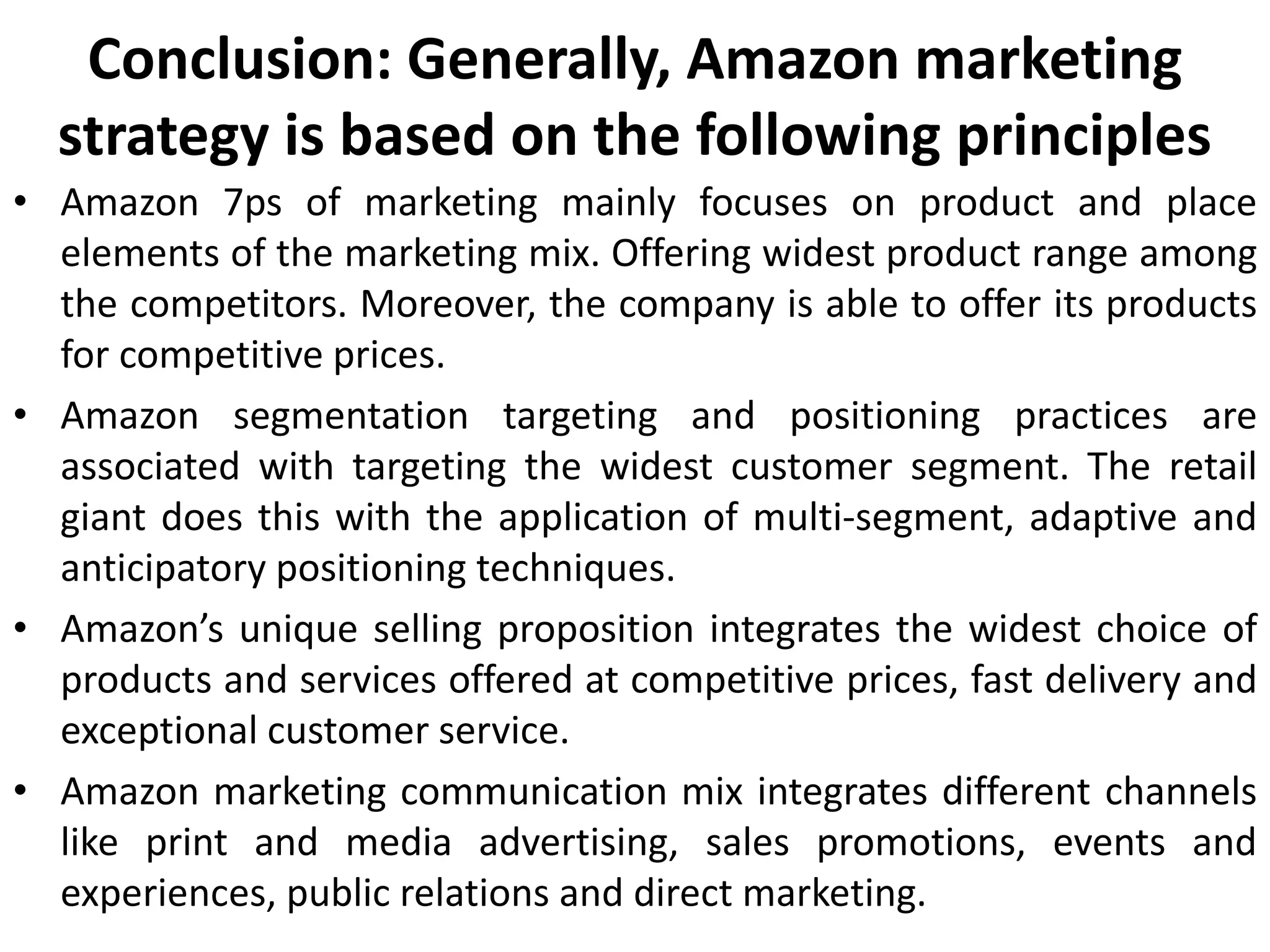 Marketing strategies of Amazon | PPTX