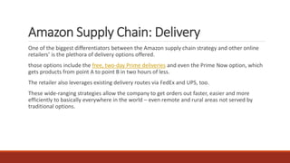 Supply Chain Management of Amazon | PPTX