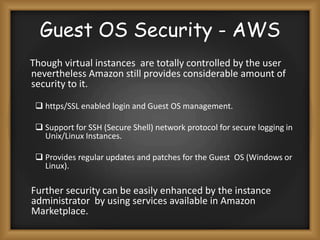 Amazon AWS Shared Security Model | PPT