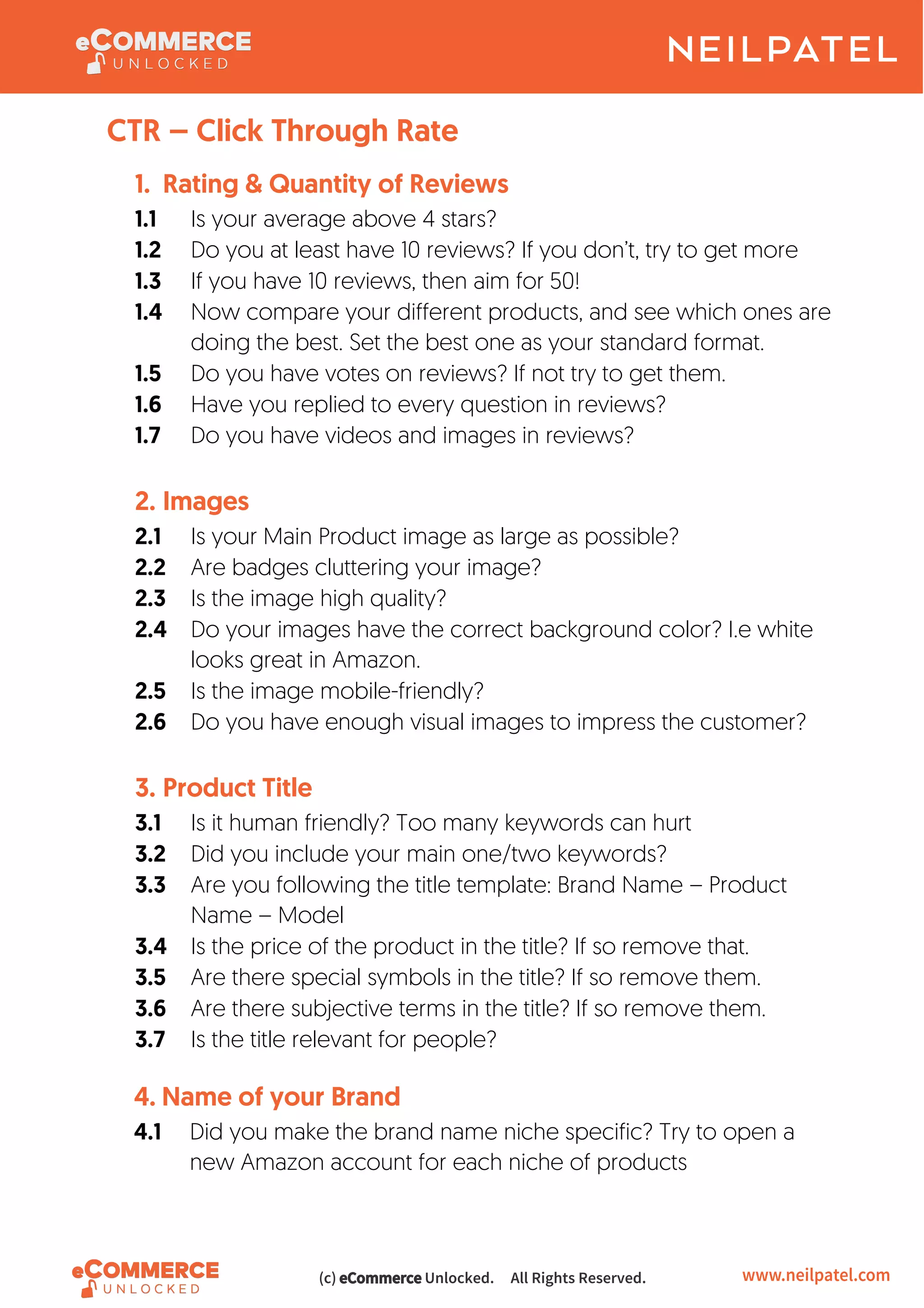 Amazon checklist | PDF