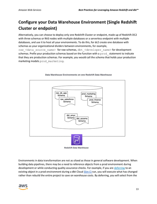 Amazon Redshift Dbt Best Practicespaperpdf 