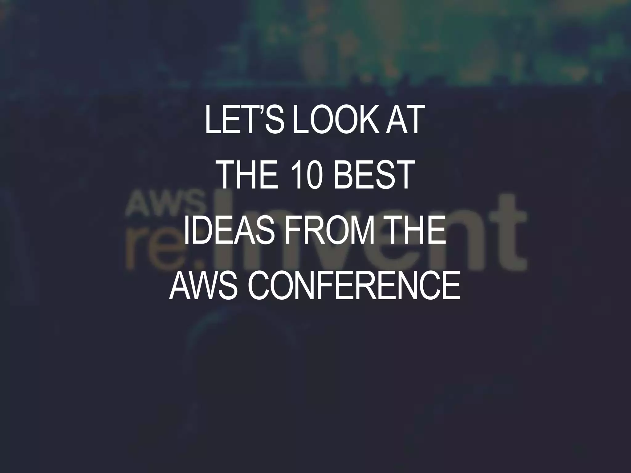 Amazon Web Services (AWS) Presentation | PPT