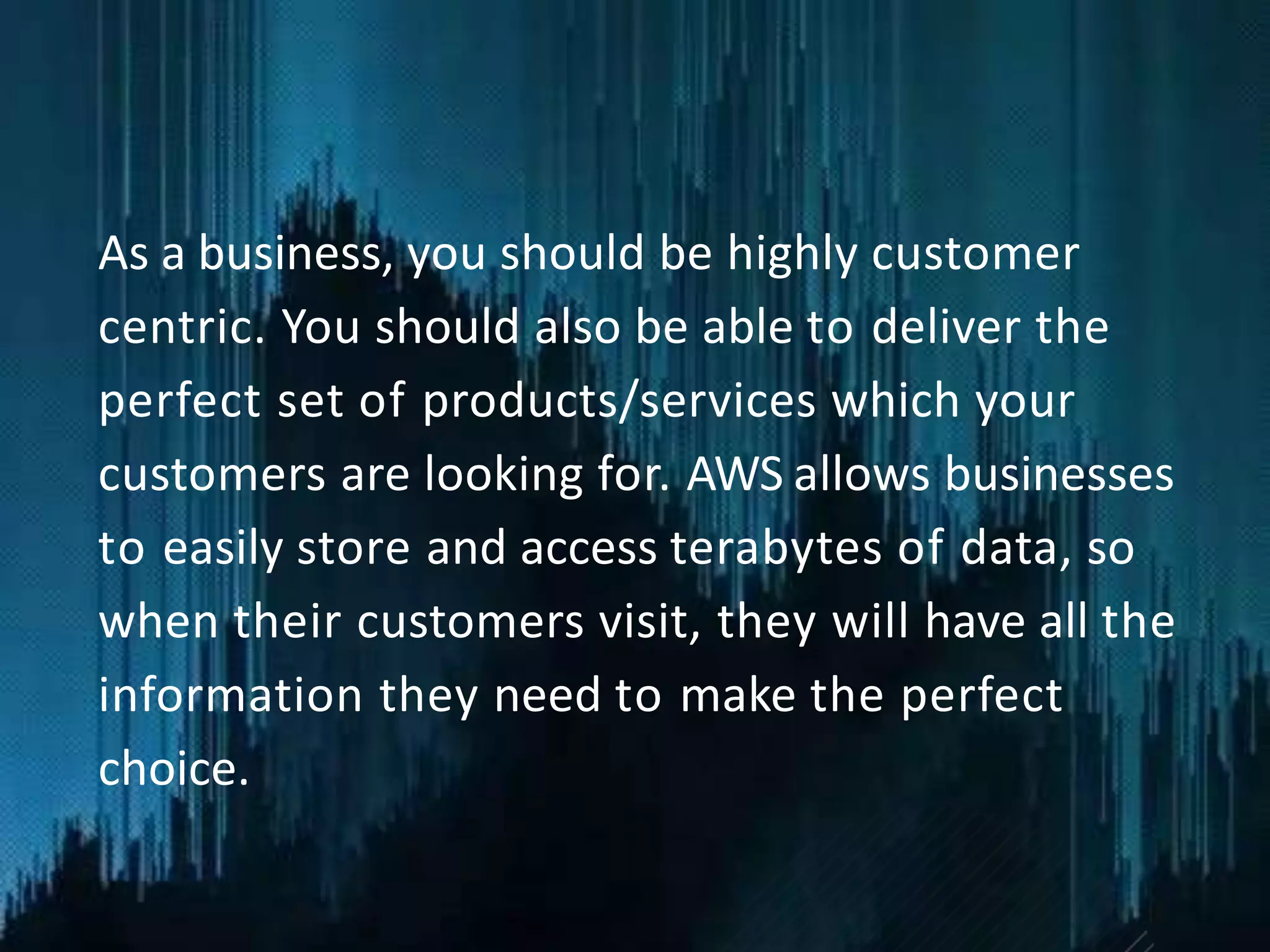 Amazon Web Services (AWS) Presentation | PPT | Free Download