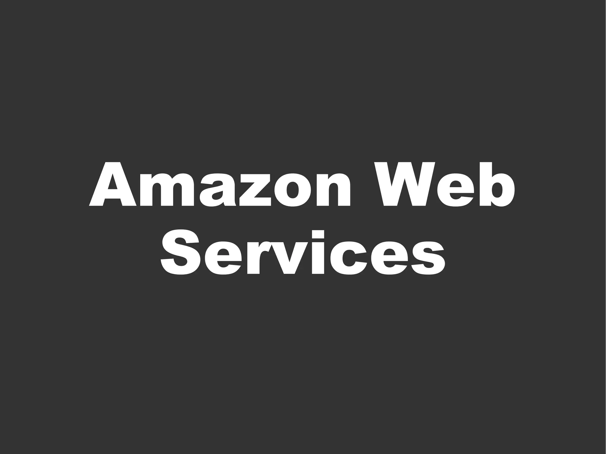 Amazon Web Services Ppt 