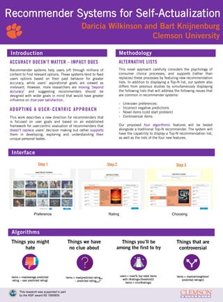 Recommender Systems for Self-Actualization | PDF