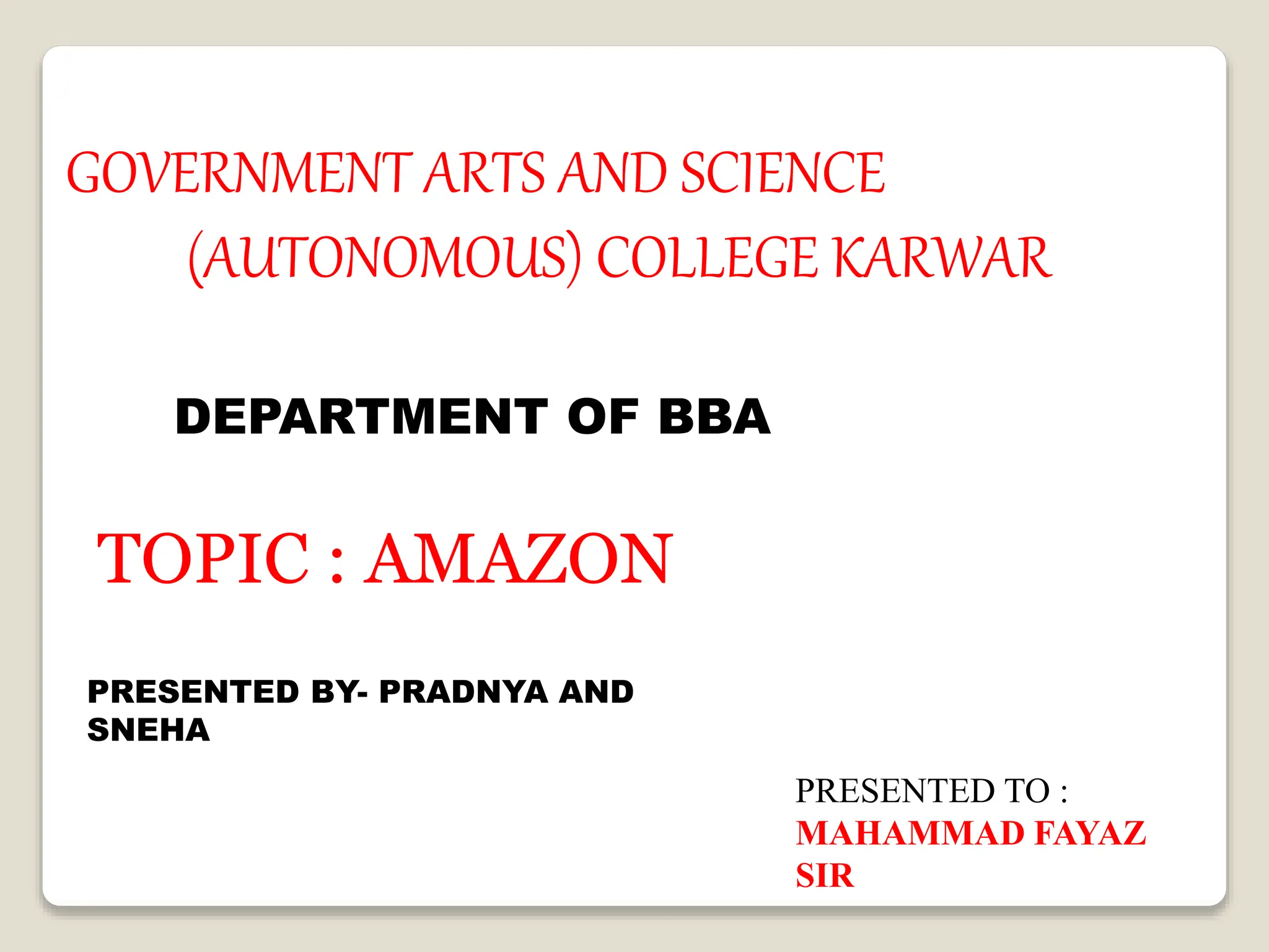 A brief understanding about the Amazon .pptx