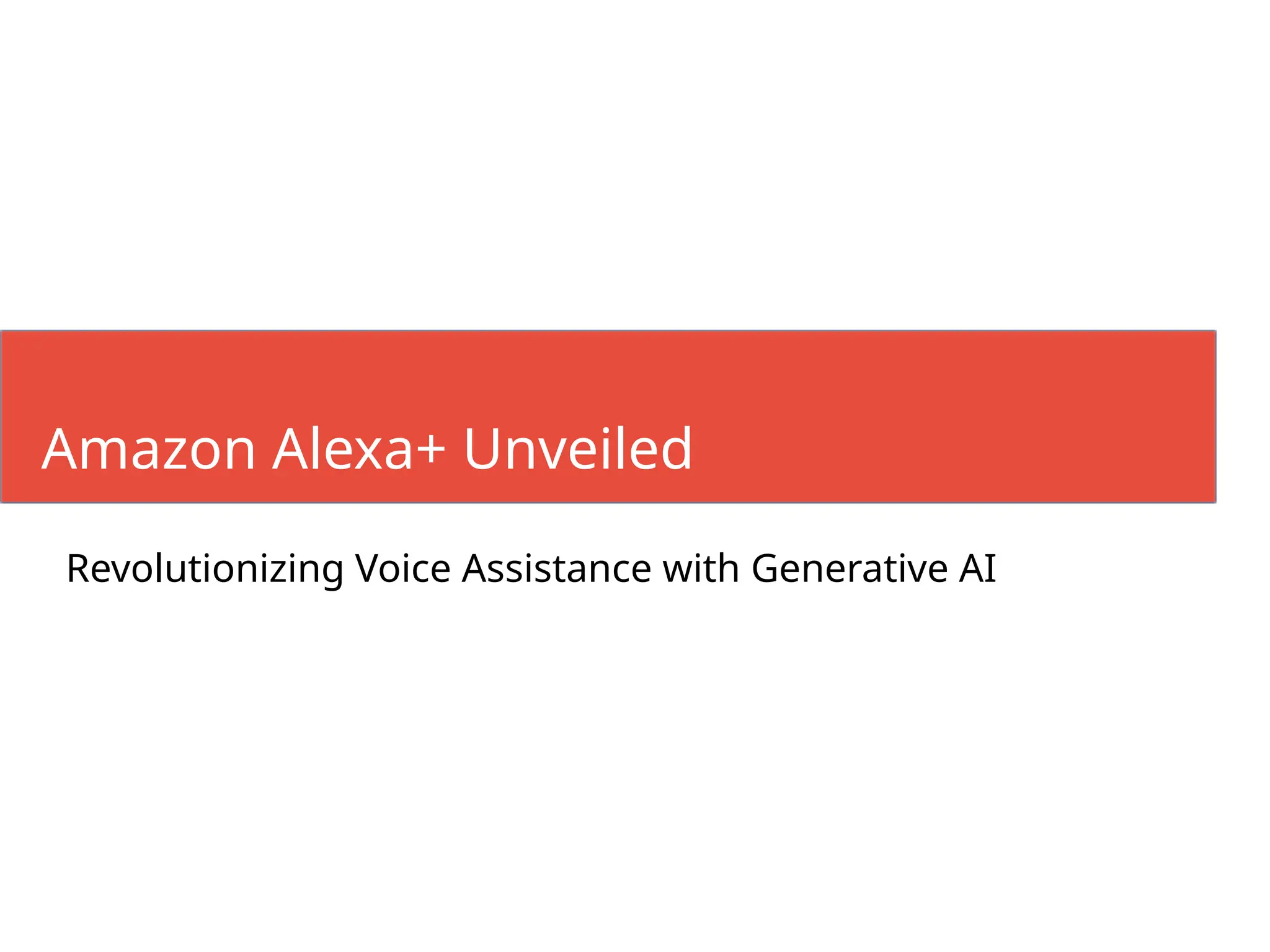 Amazon Alexa+ Announcement - new advanced Assistant from Amazon | PPT