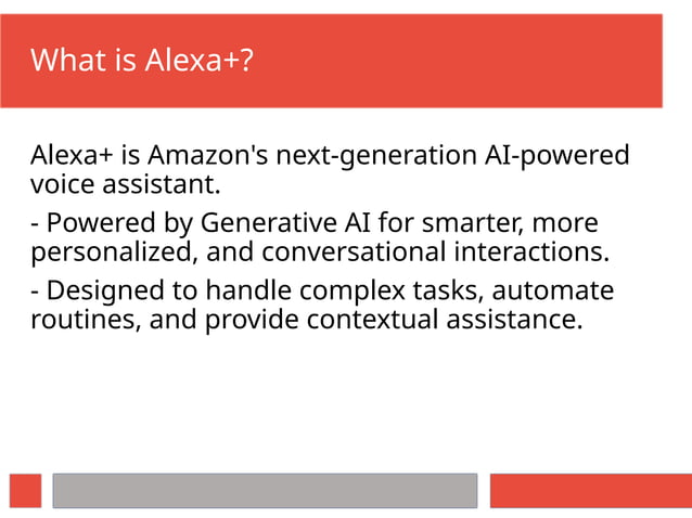 Amazon Alexa+ Announcement - new advanced Assistant from Amazon | PPT