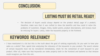 AMAZON A9 ALGORITH OVERVIEW - PPC EXPERT BENZ | PPT