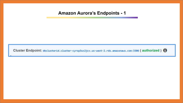 Amazon Aurora Cloud-native Relational Database, Section 2.0 | PPTX