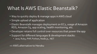 Ruby on Rails and AWS Elastic Beanstalk | PDF
