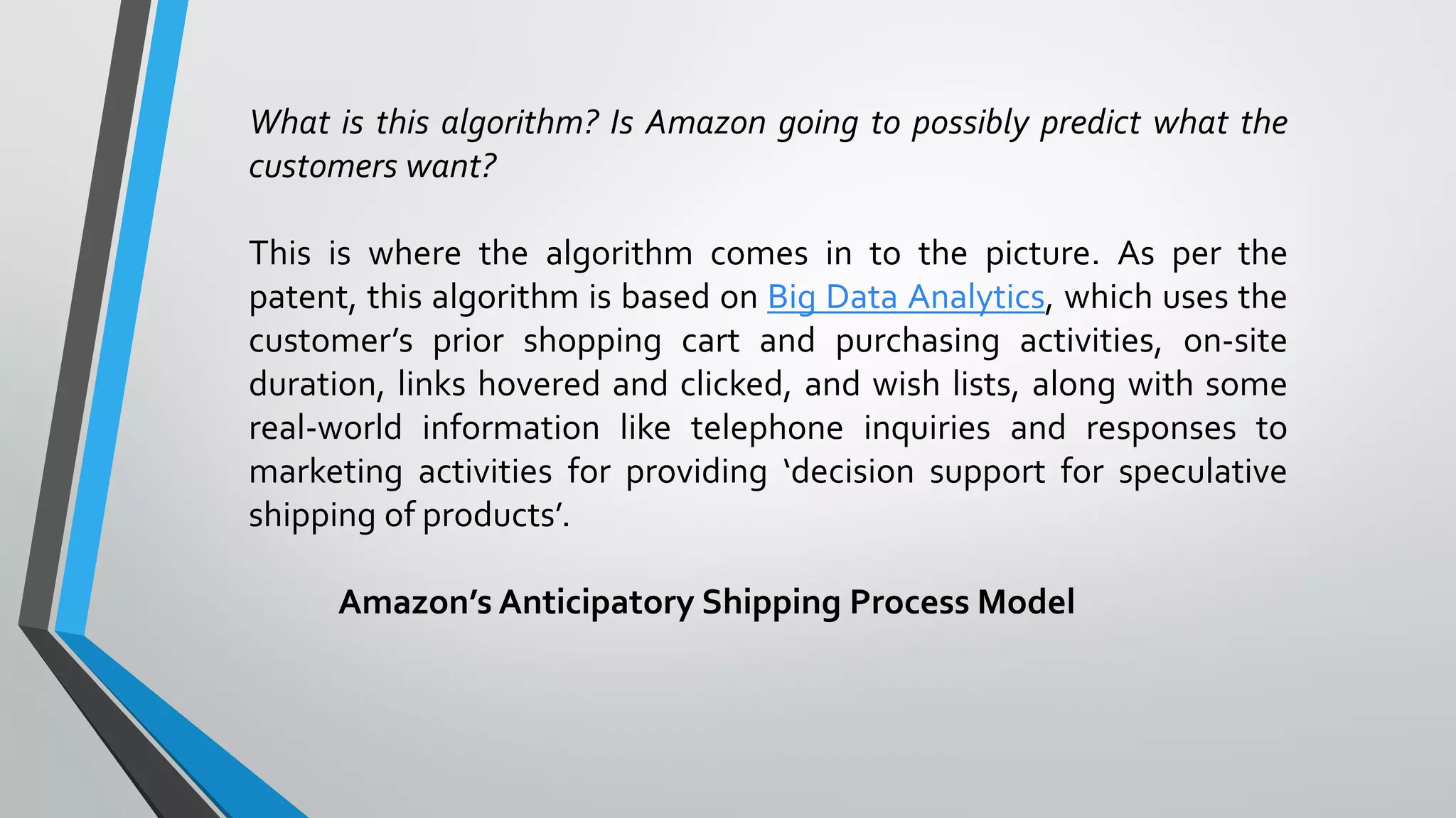 Amazon big success using big data analytics | PDF