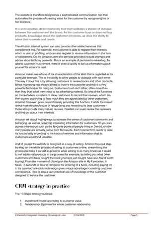 Amazon bonding customers_with_integrated_service case study | PDF