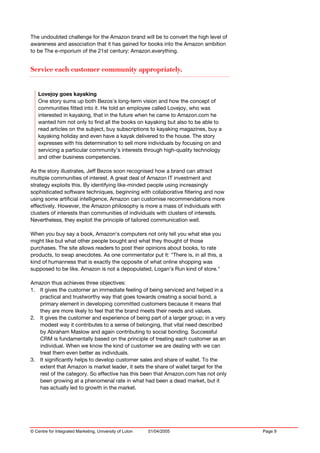 Amazon bonding customers_with_integrated_service case study | PDF
