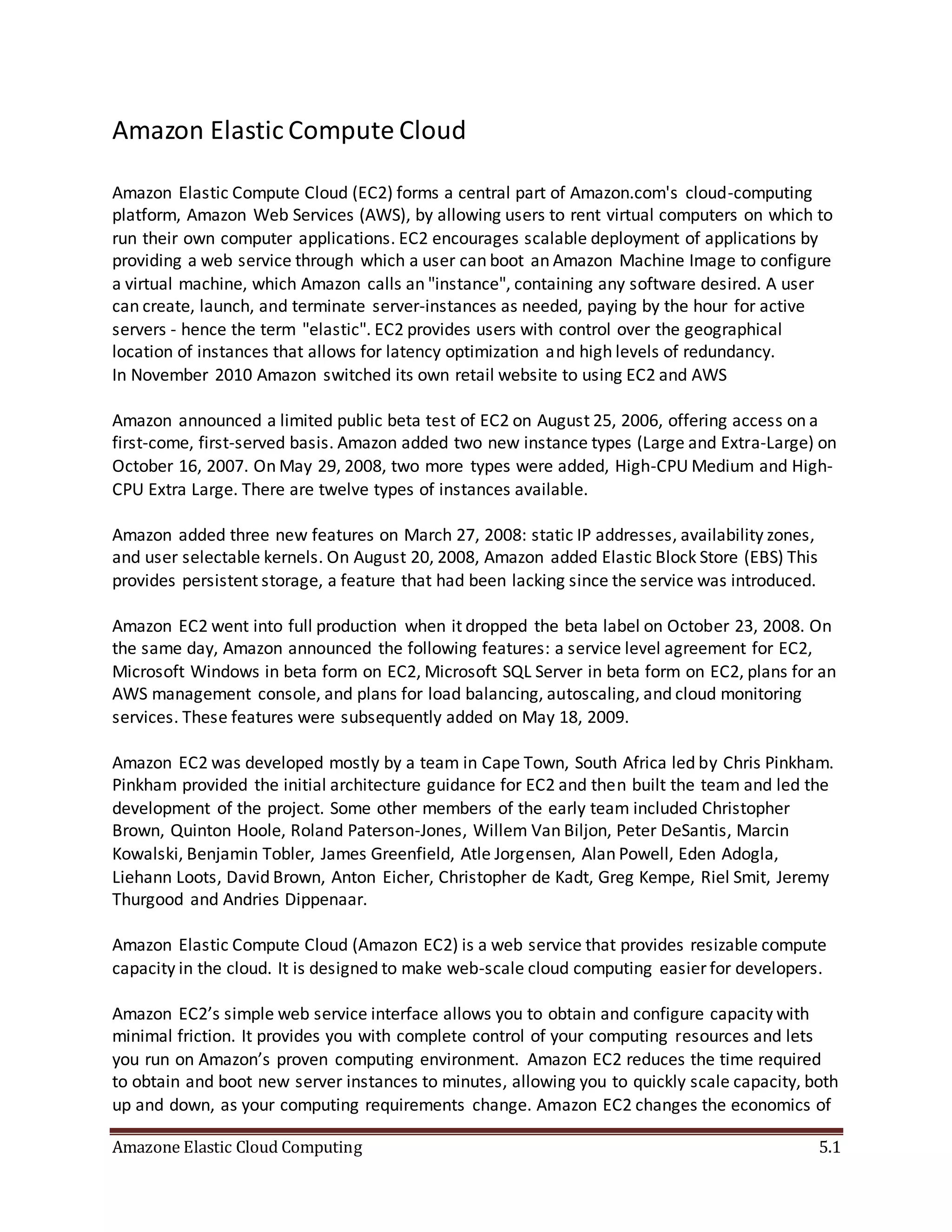 Amazon cloud | DOCX