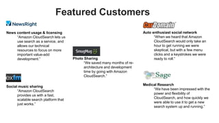 Amazon CloudSearch | PPTX | Search | Internet