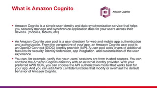 Amazon Cognito: A Primer on Authentication and Authorization | PPTX